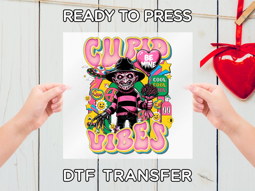 Freddy Krueger Ready to Press DTF, Freddy Krueger Cupid Vibes Dtf ...