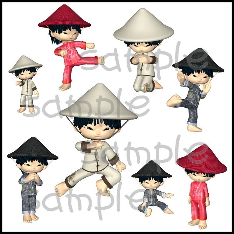 Asian Cuties Graphics Clip Art Collection 48 Royalty-free Images - Etsy ...