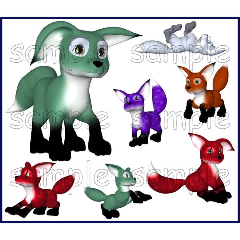 Crazy Critters Graphics Clip Art Collection 20 Royalty Free - Etsy