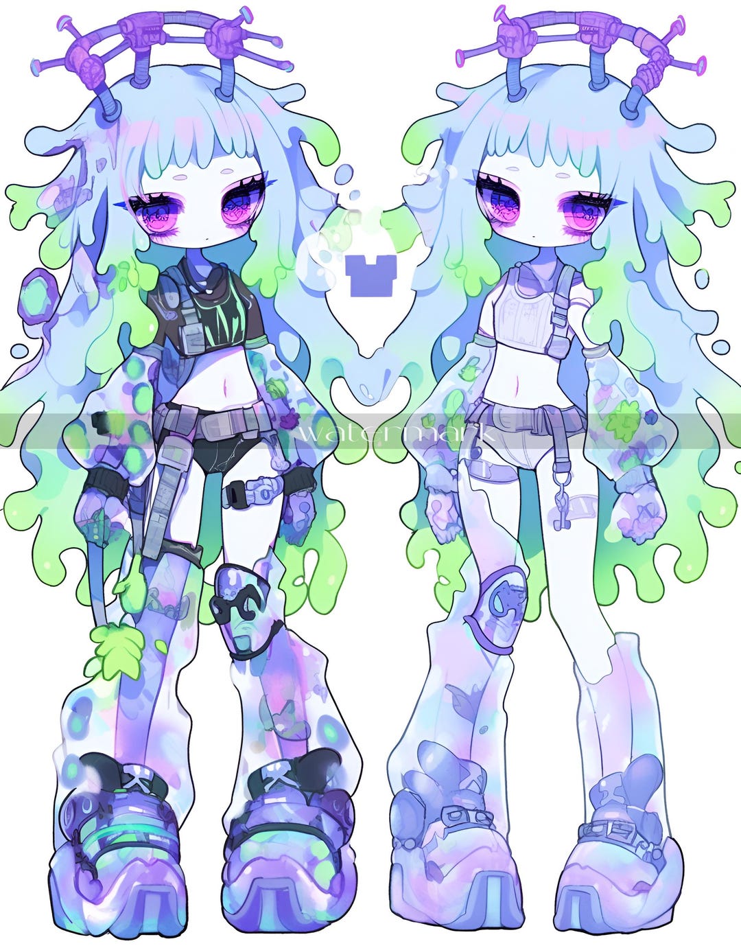 Adoptable | Purple Slime Girl, Original Adopt, Fursona, Character for ...