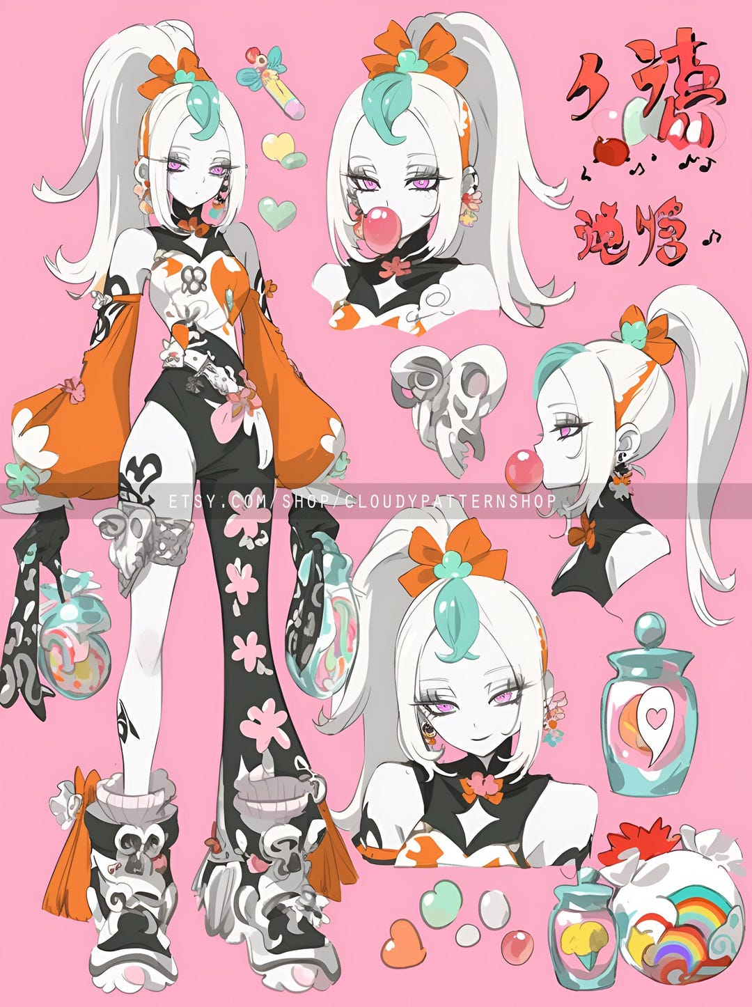 Adoptable | Retro Anime Girl, Original Adopt, Fursona, Character for ...