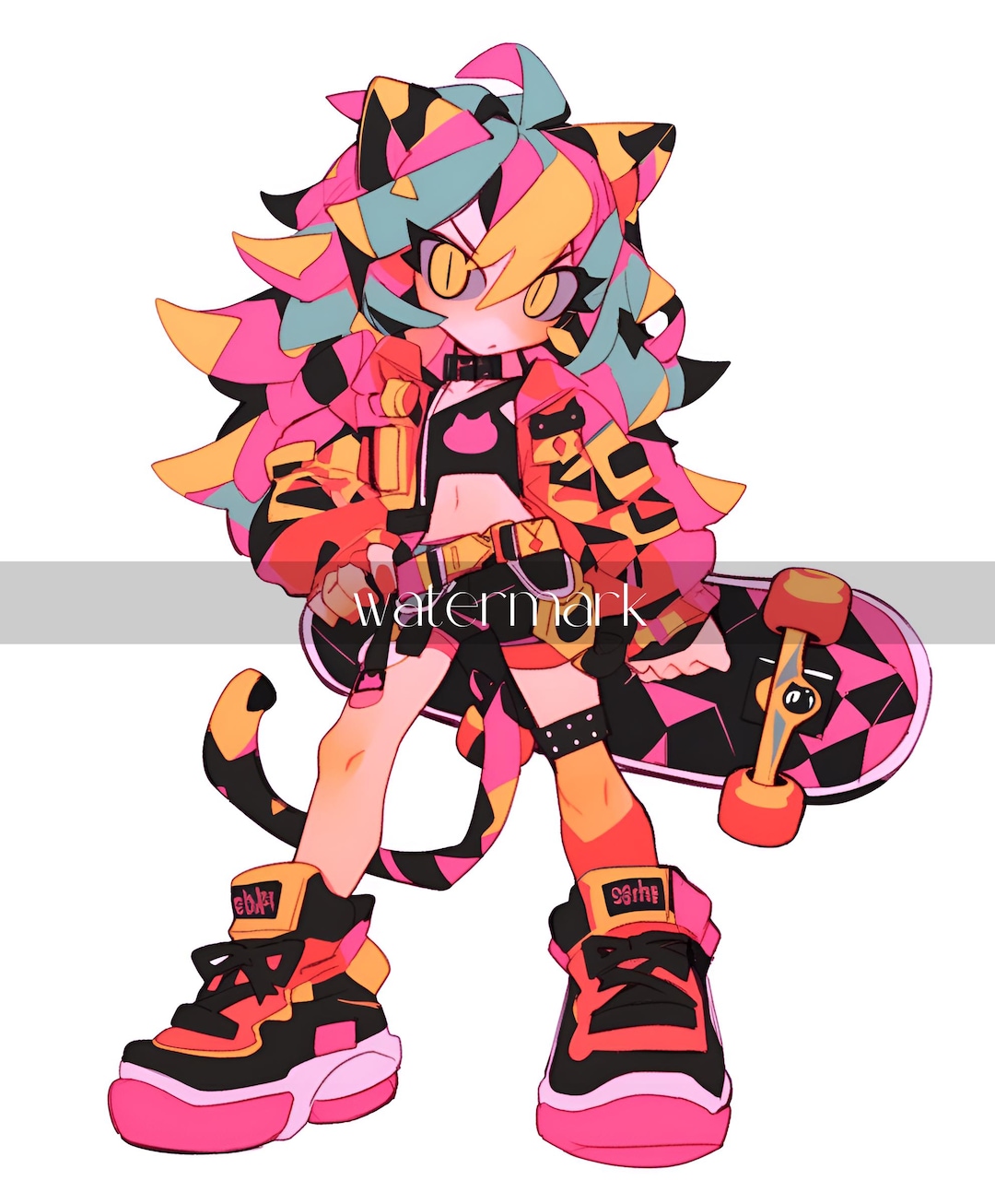 Adoptable | Neon Cat Furry, Original Adopt, Fursona, Character for ...