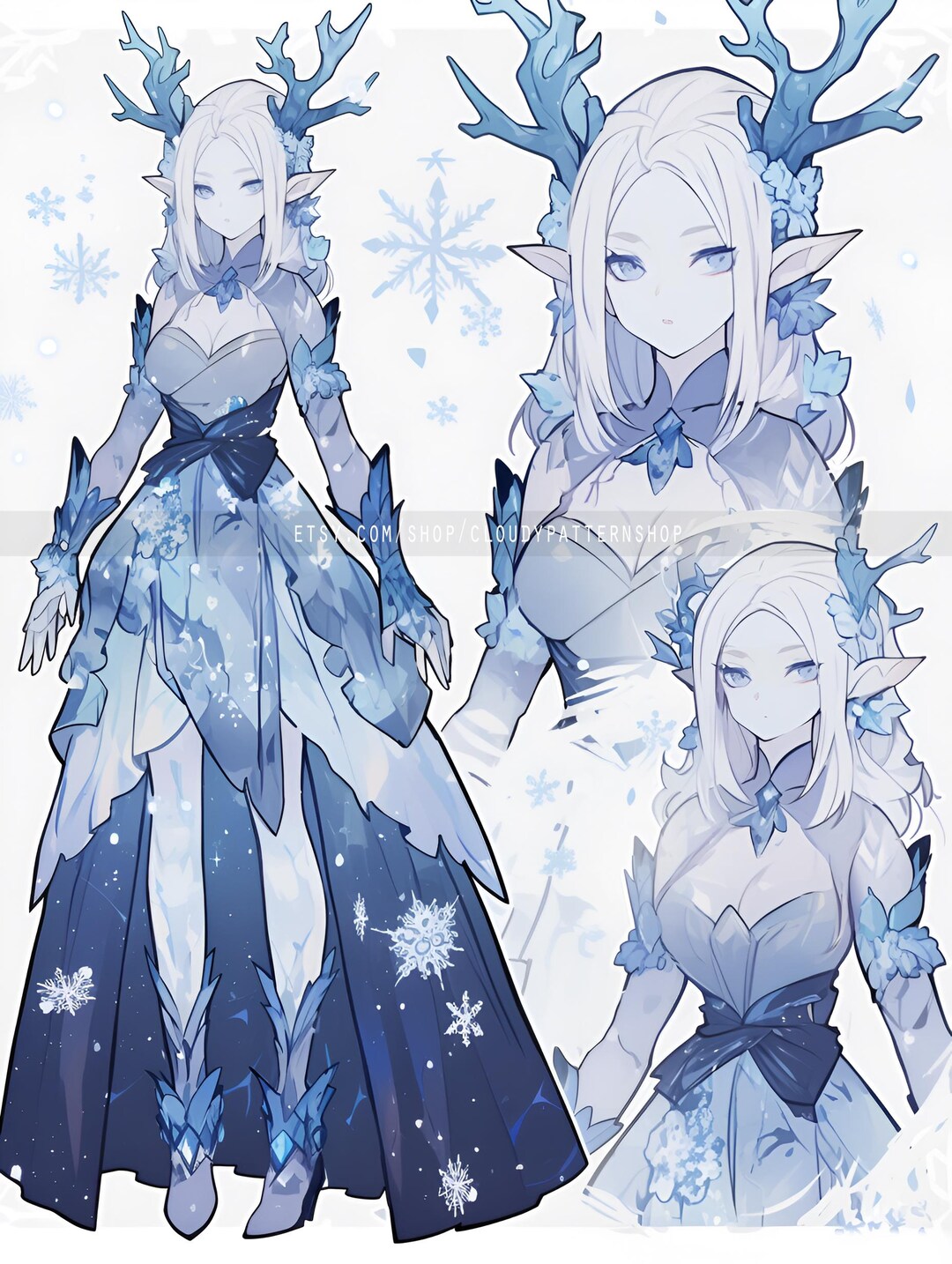 Adoptable | Frozen Elf Princess, Original Adopt, Fursona, Character for ...