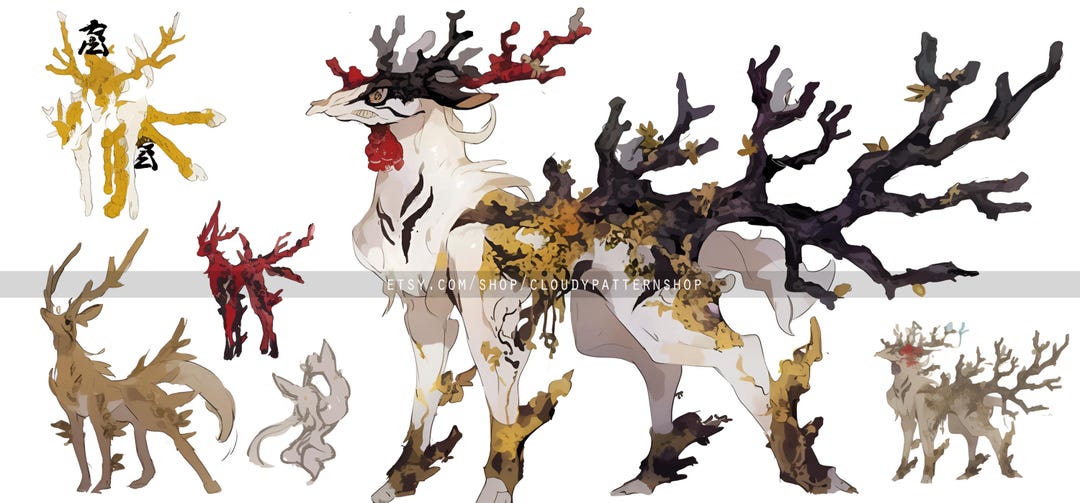 Adoptable | Rooted Deer Spirit, Original Adopt, Fursona, Character for ...