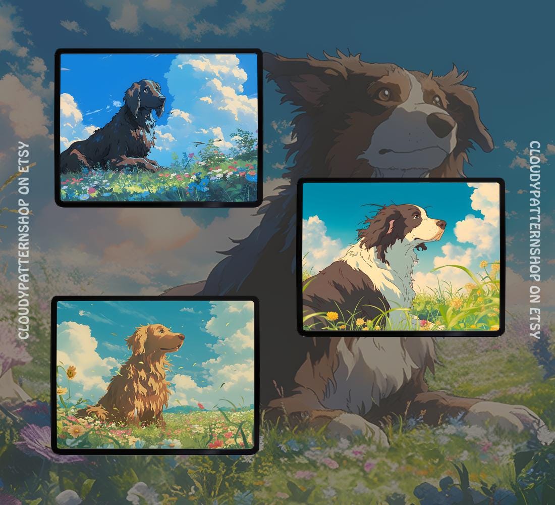 Ghibli Dogs 4k Wallpaper Lofi Wallpaper Anime Wallpapers Aesthetic ...