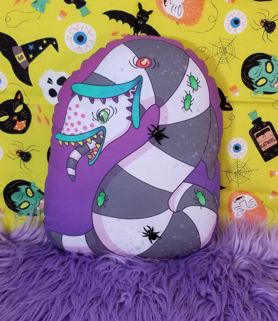 Spooky Worm Friend Pillow - Etsy