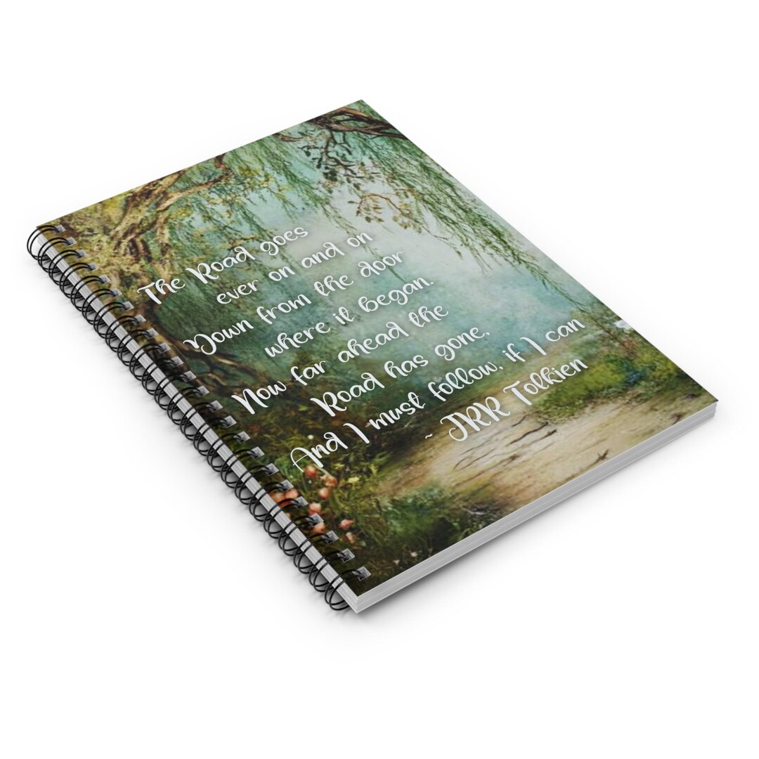 Spiral Notebook Ruled Line, Lord of the Rings Inspired, Tolkien Quote ...