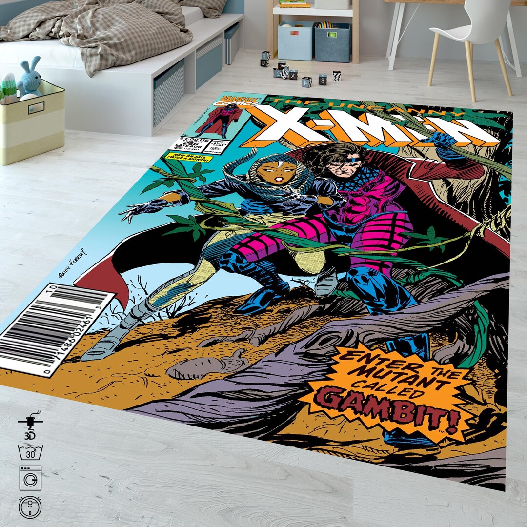 Gambit, Legends Gambit Rug, Comic Books Rug, X-men Legends Rug, Retro ...