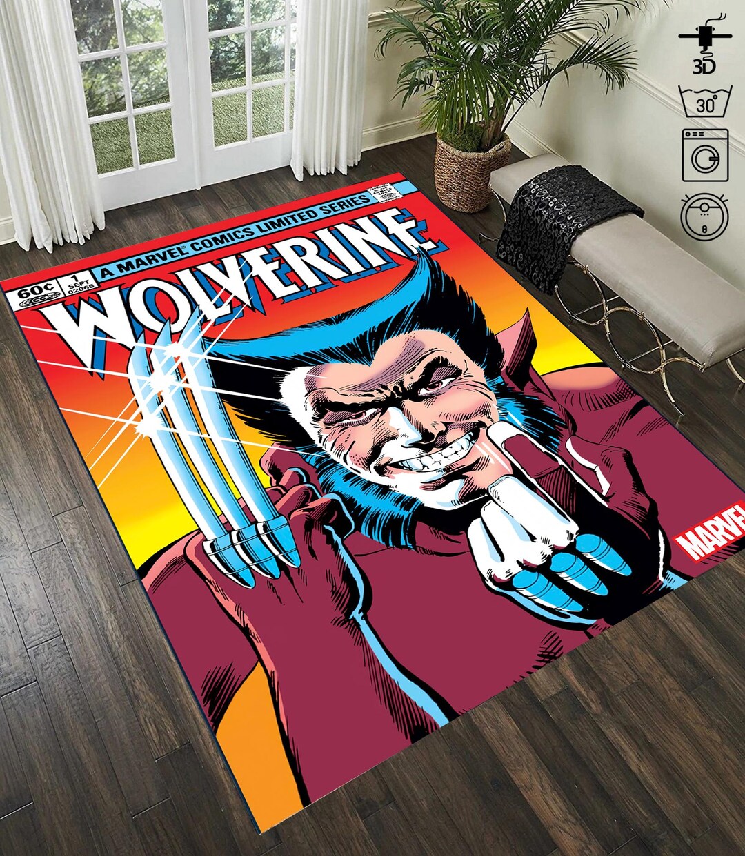 X-men Rug,wolverine Rug,retro Legends Rug, Comic Rug,comic Cover Rug ...