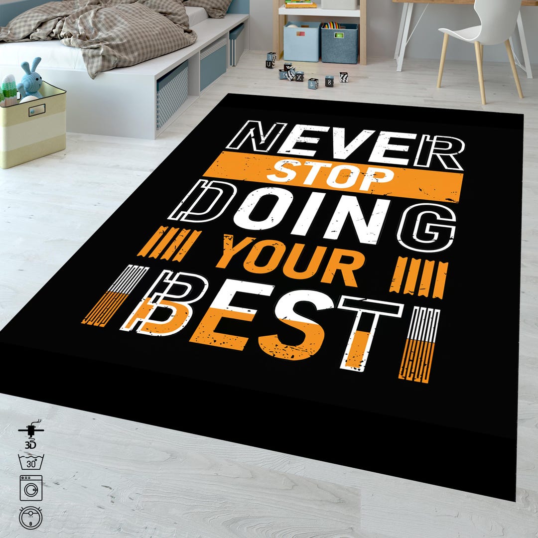Gym Club Area Rug: Modern Sports Exercise Patterned Rug - Etsy