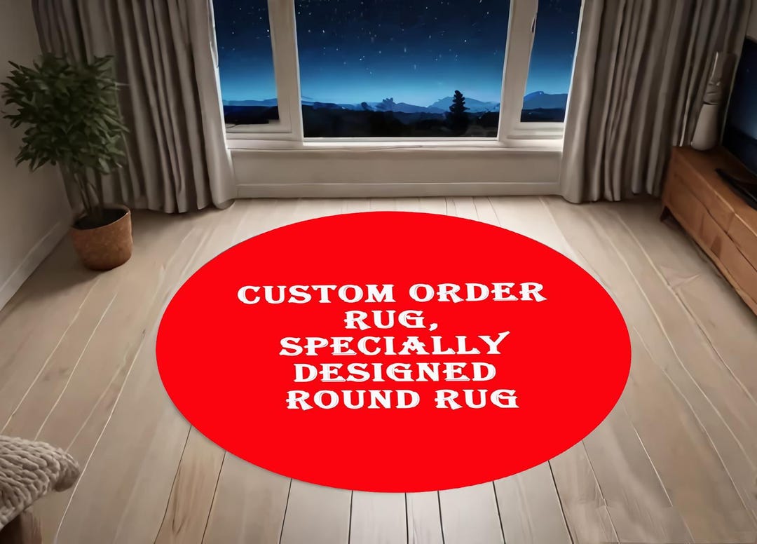 Custom Round Rug: Personalized Design Rug - Etsy