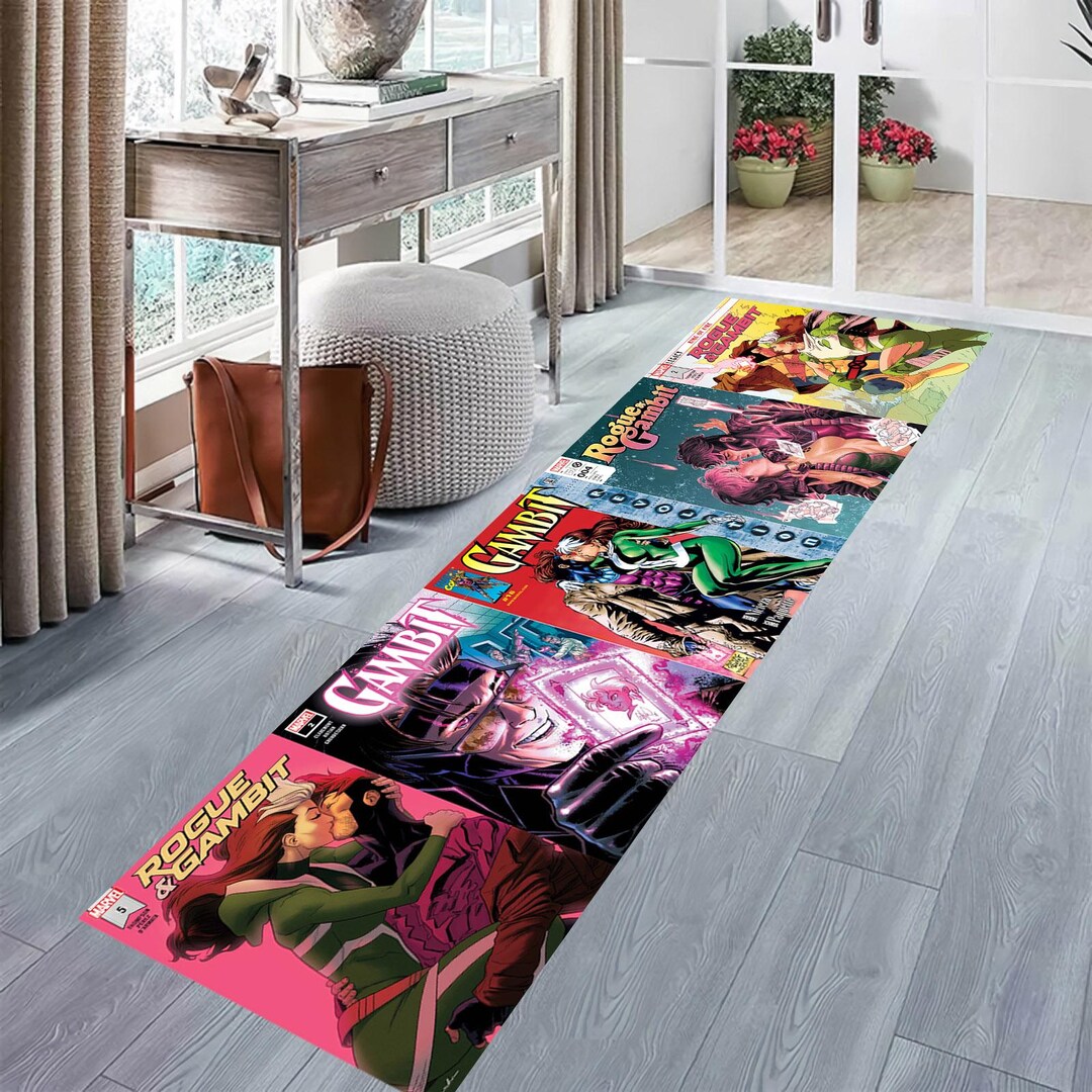 X-men Gambit and Rogue Runner Rug:comic Book Carpet, Love Story - Etsy