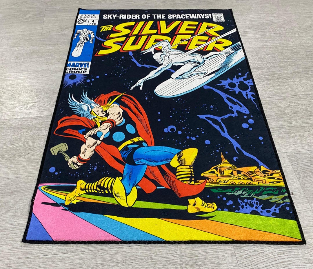 Silver Surfer Comics,silver Surfer Rug,comic Books Rug, Silver Surfer ...