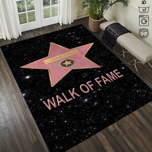Custom Hollywood Walk of Fame Rug: Personalized Star Carpet - Etsy