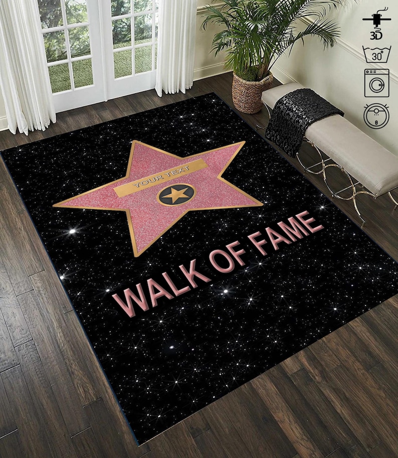 Custom Hollywood Walk of Fame Rug: Personalized Star Carpet - Etsy