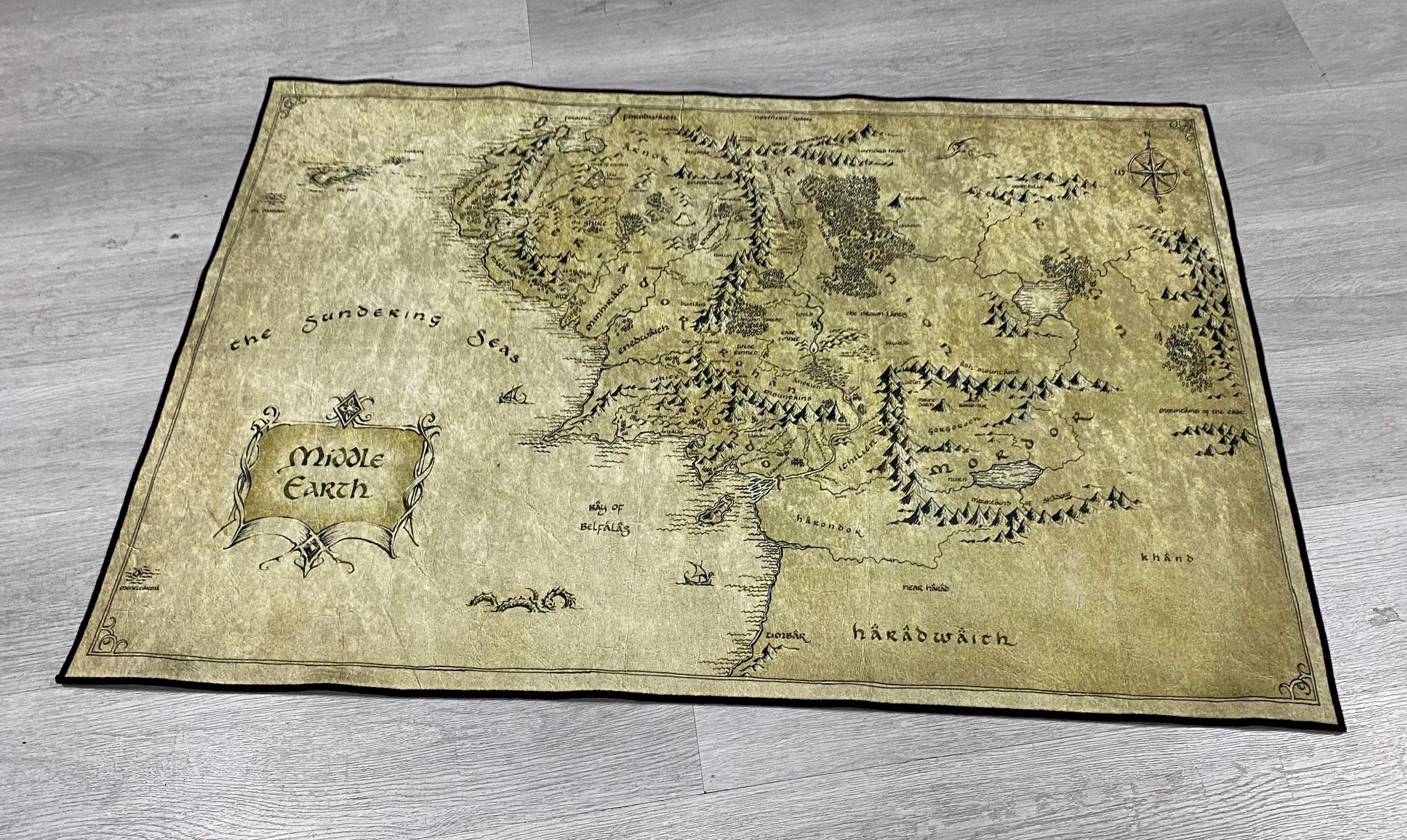 Map of Middle Earth Rug, Middle Earth Carpet, Map Area Rug, Shire Map ...