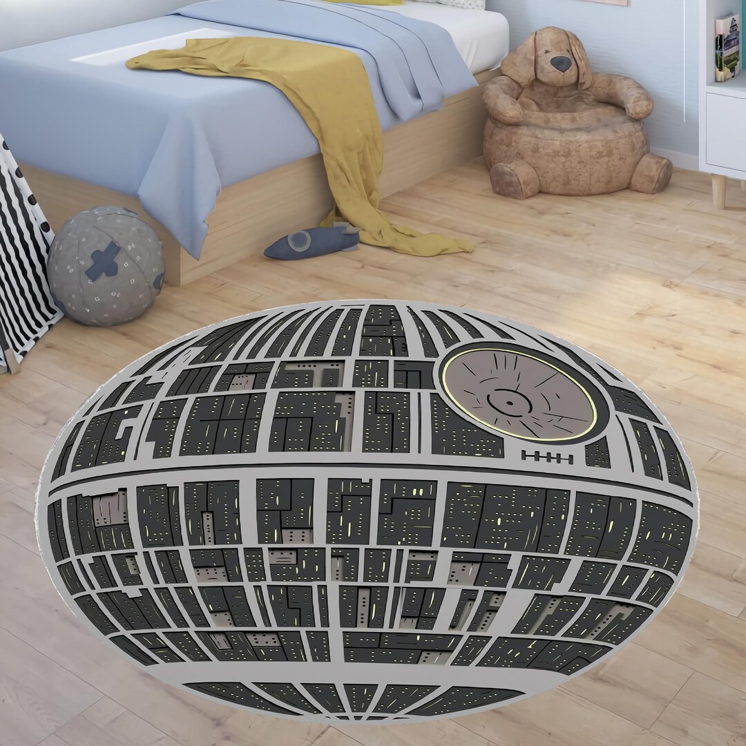 Star Wars Death Star, Star Wars Rug, Starwars Rugs, Kids Room Rug, Gift ...