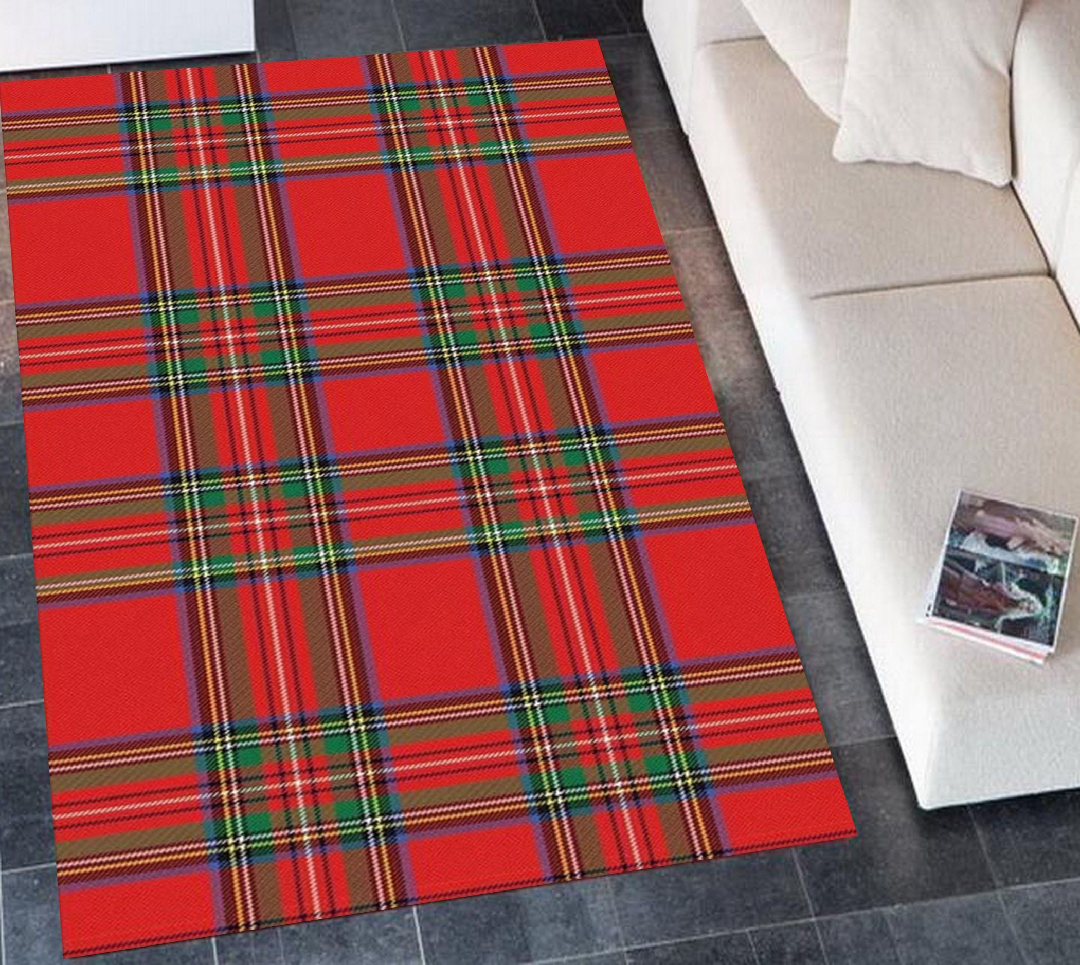 Scottish Clans Pattern Rug, Irish Tartan Design Rug, Christmas Rug,area ...