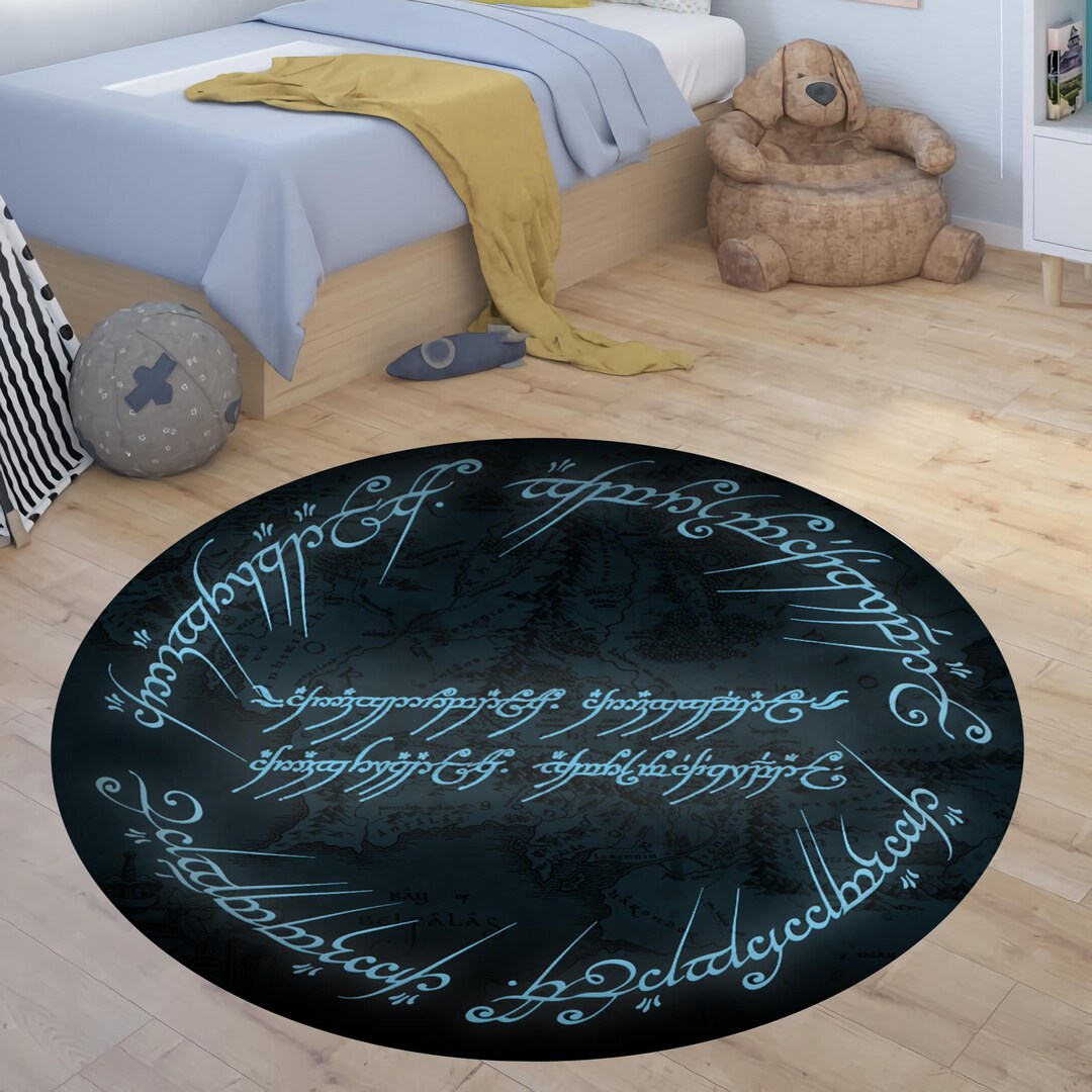 Lord of the Rings Rug, Lotr Rug, Round Rug, Round Floor Mat,decor ...