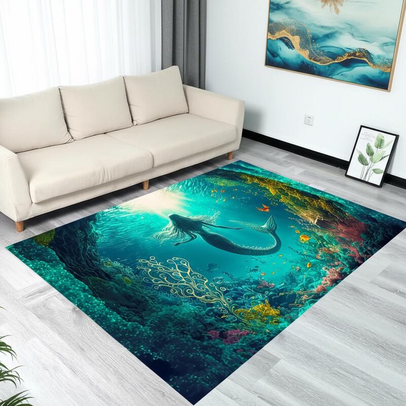 Mermaid Area Rug - Etsy