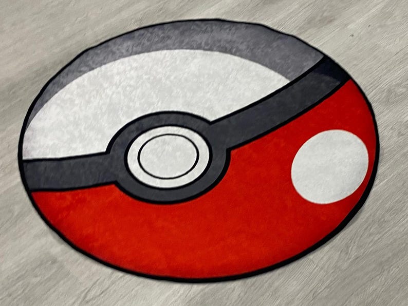Pokeball Rug: Anime Room Decor, Anime Fan Gift - Etsy