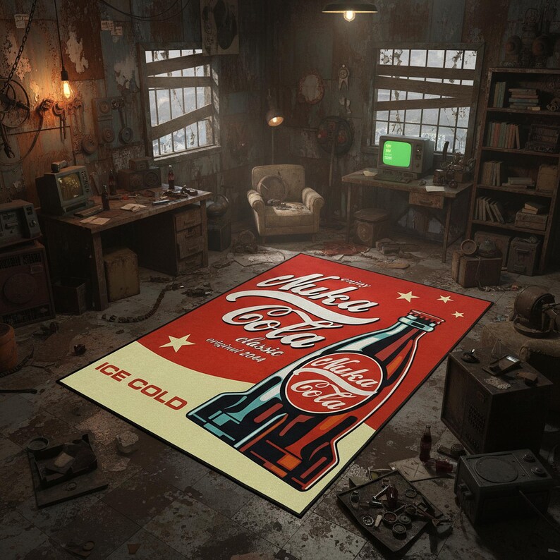 Nuka Cola, Retro Looking Nuka Cola Rug, the Nuclear Age, Please Stand ...