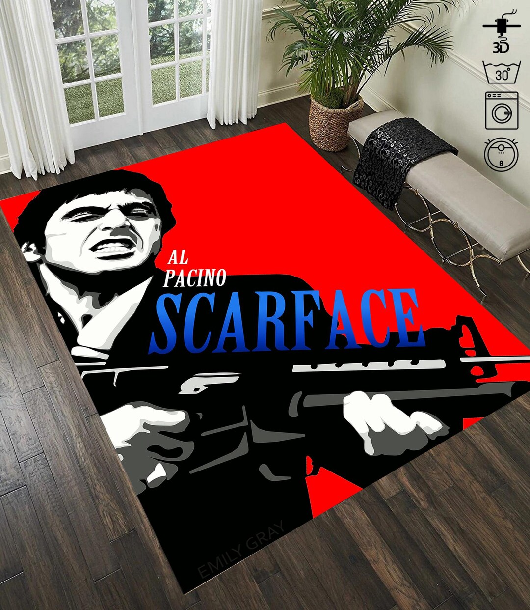 Scarface Movie, Scarface Rug,movie Rug, Scarface Carpet, Scarface, for ...