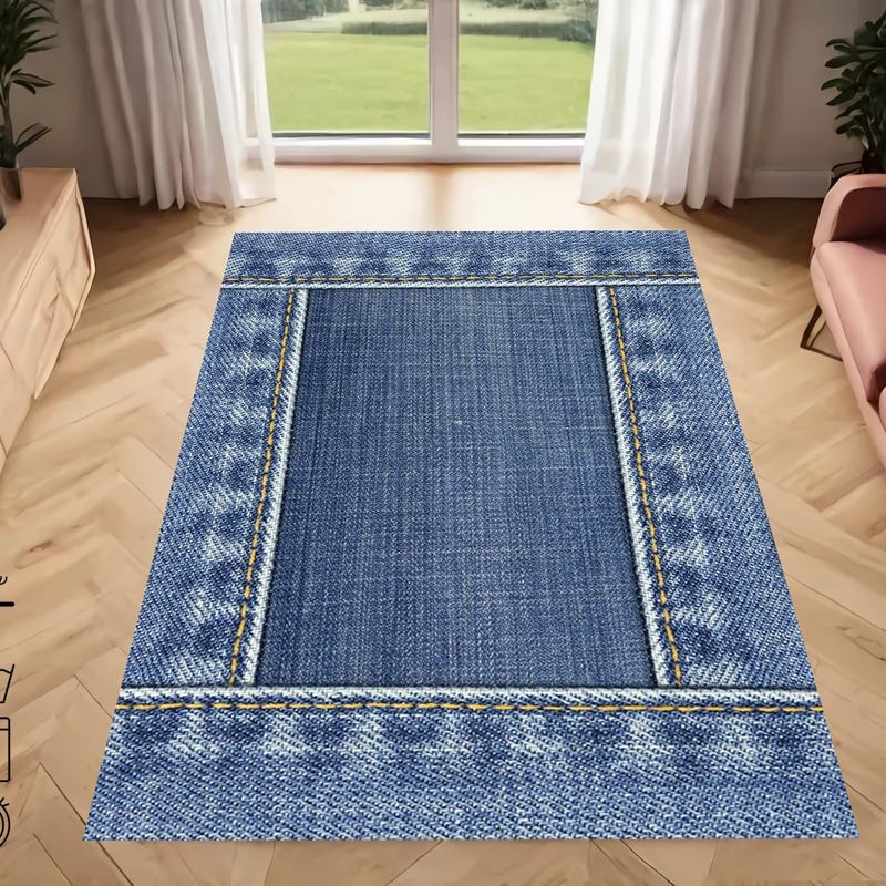 Denim Rug - Etsy