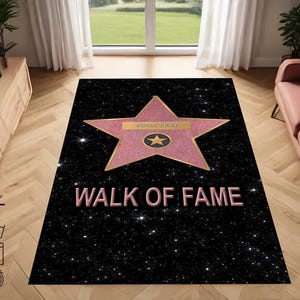 Custom Hollywood Walk of Fame Rug: Personalized Star Carpet - Etsy