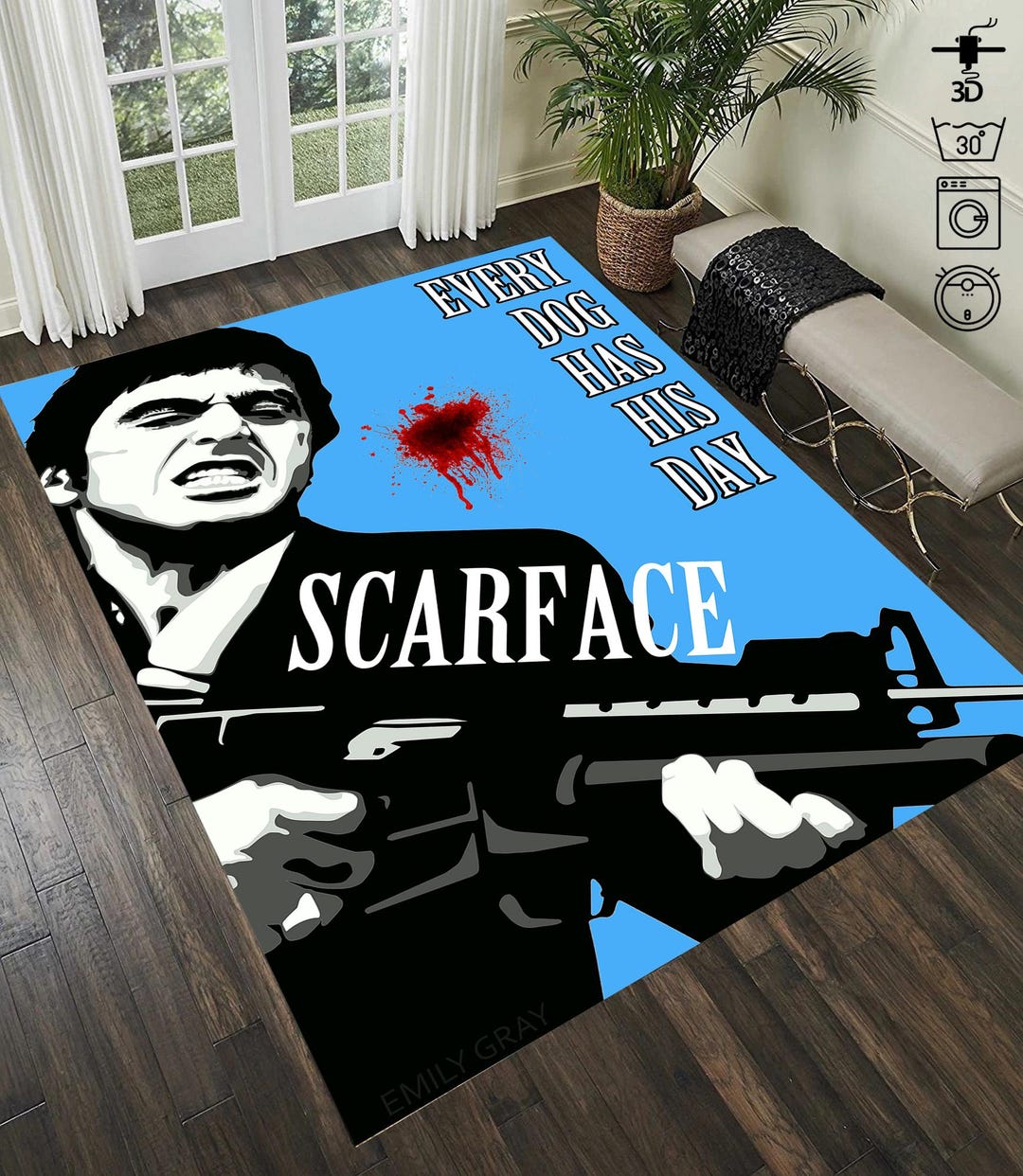 Scarface Movie Rug: Themed Fan Room Carpet - Etsy
