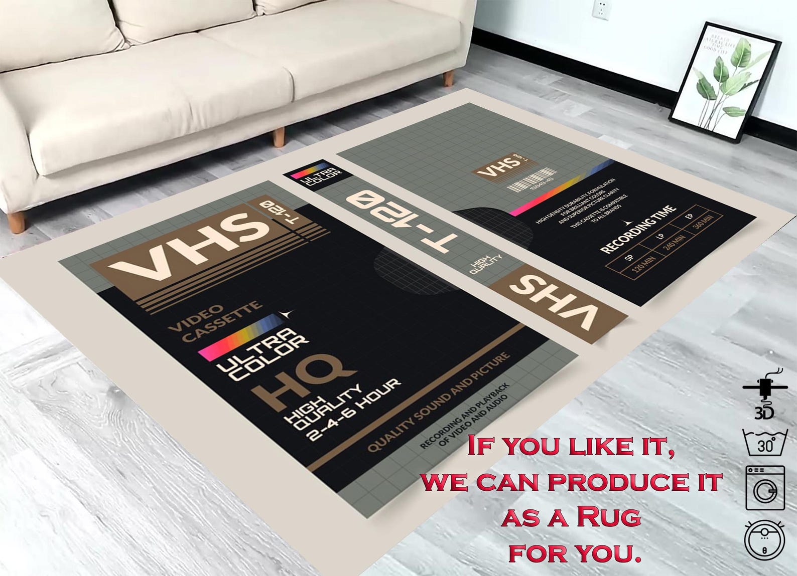 Retro VHS Movie Cover Rug: 80s Nostalgia Area Rug - Etsy