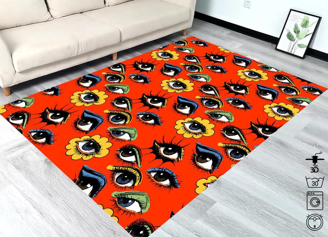 Horror Scare Eye Rug, Livingroom Rug, Trendy Rugs, Modern Rug ...