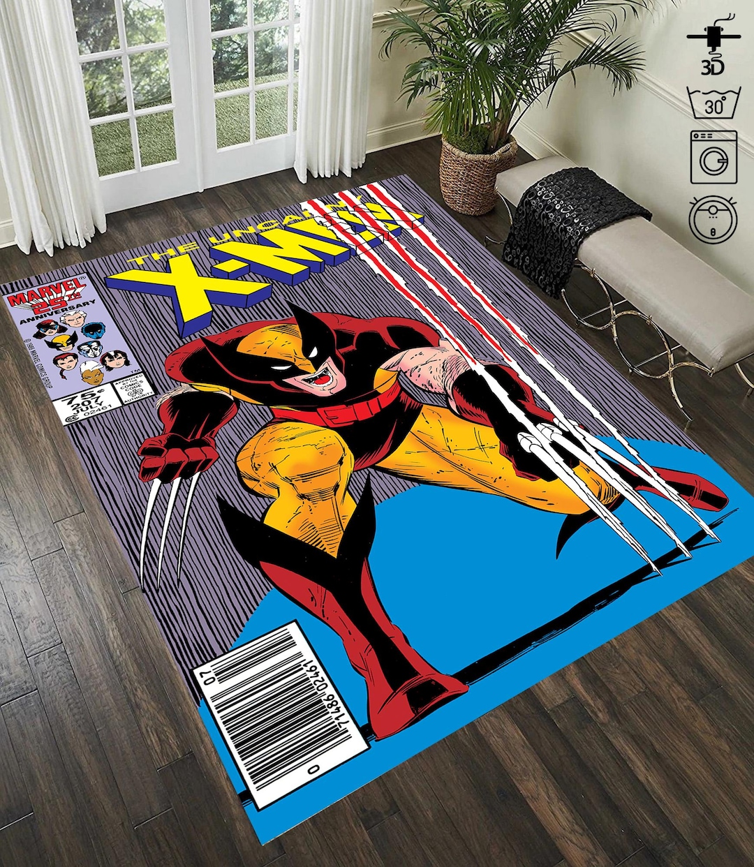 Retro Legends Rug, Wolverine Rug, X-men Rug, Comic Rug,comic Cover Rug ...