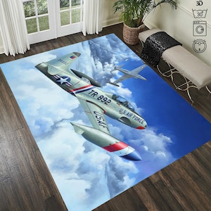 Air Force, War Plane Rug, Plane Art,blue Sky & Plane, Military Aircraft ...