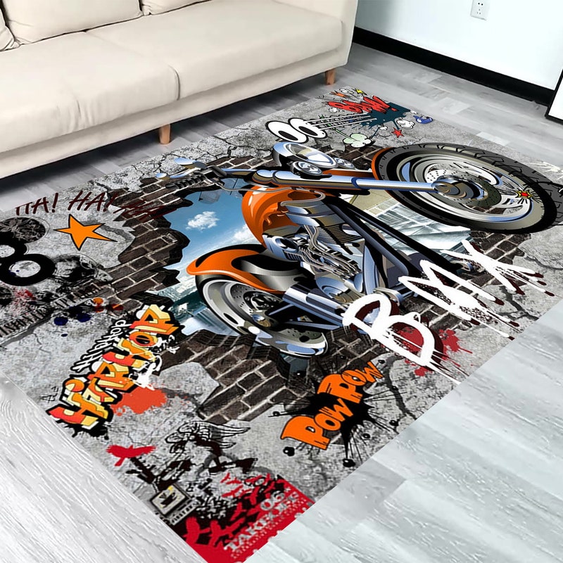 Motorcycle Rug - Etsy