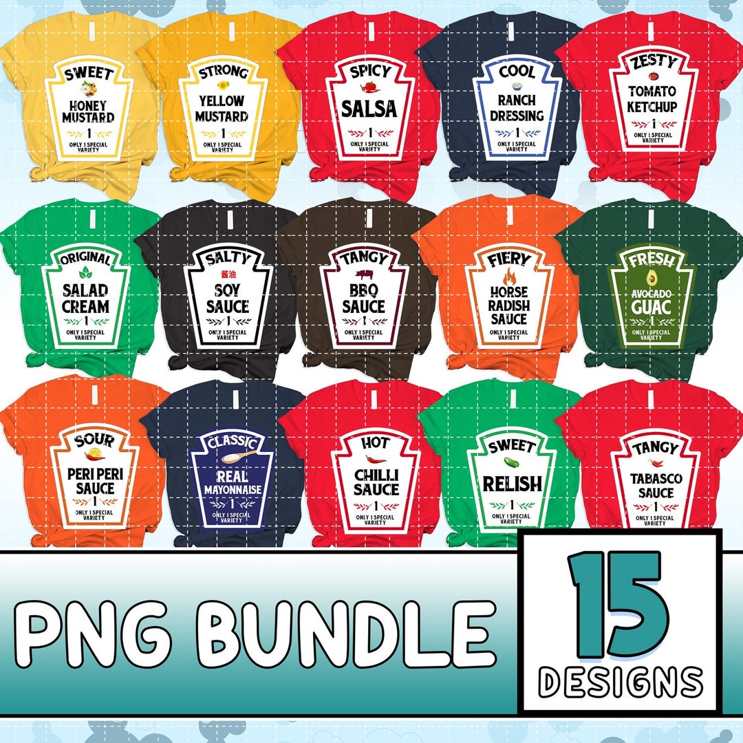 Group Condiments Png Matching Condiment Halloween Costume Party Png ...