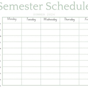 School Schedule Planner, Academic Planner, Student Organizer, Class ...