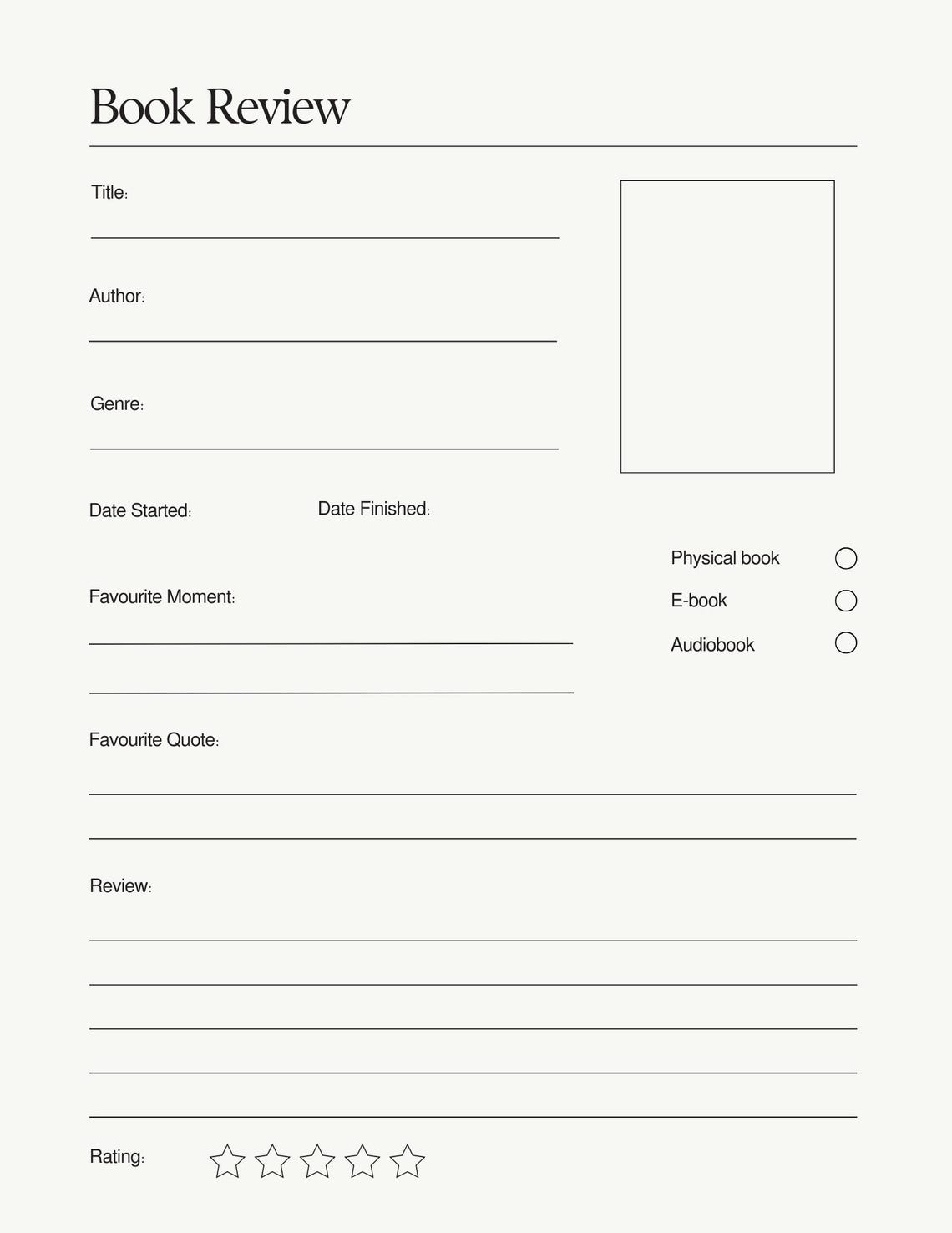 Digital & Printable Book Journal Pages for Reading Enthusiasts- A to Z ...