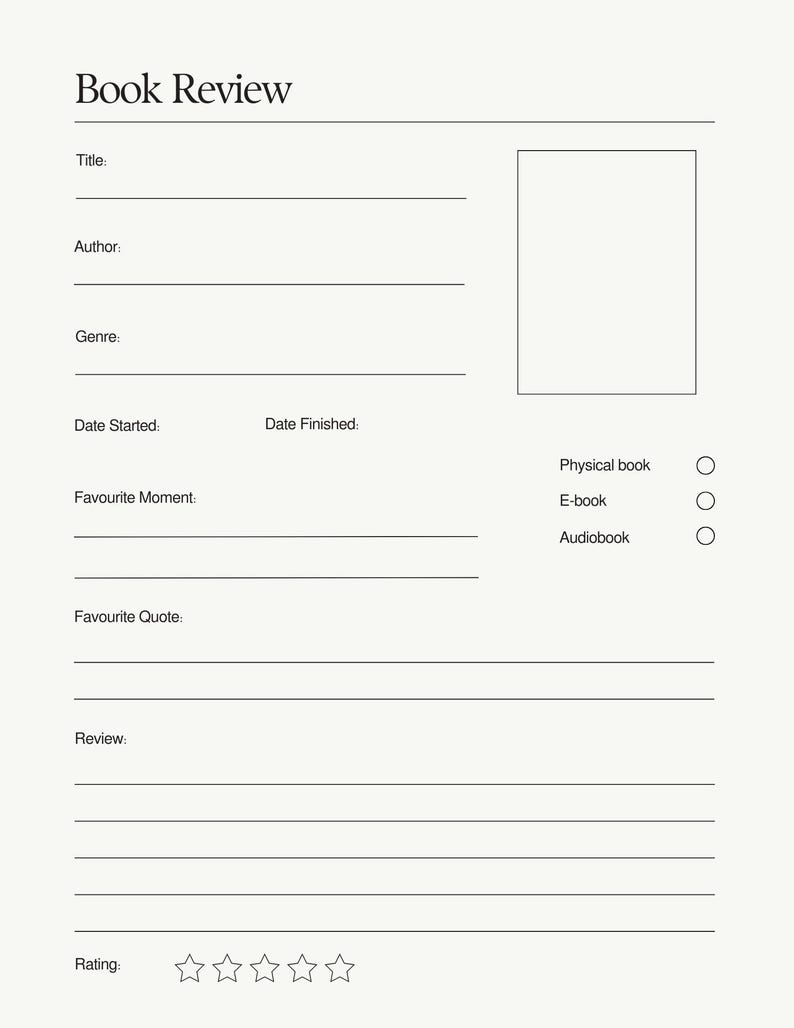 Digital & Printable Book Journal Pages for Reading Enthusiasts A to Z ...