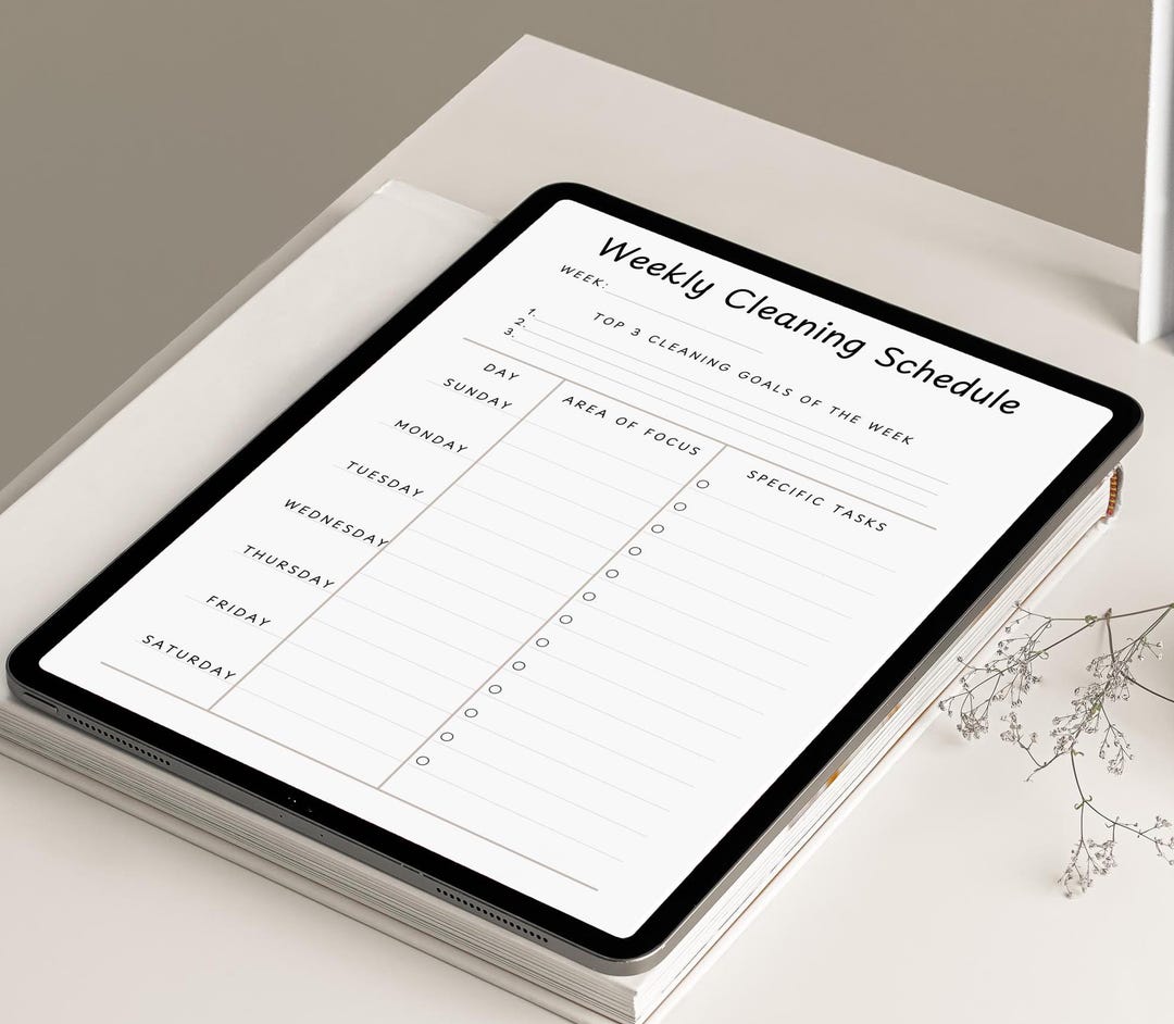 Cleaning Schedule | ADHD Cleaning Checklist | Weekly Cleaning Plan ...