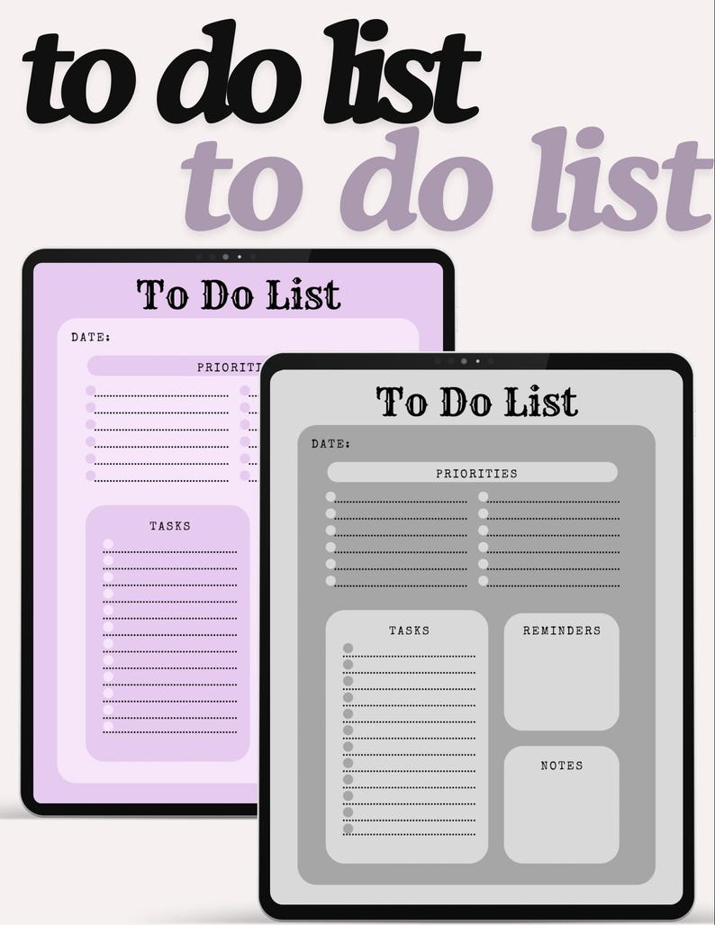 Digital To-do List Template - Effortless Task Management, Printable ...
