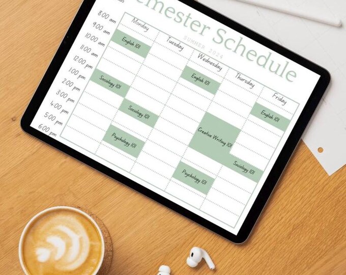 Semester Planner for Students, College, Highschool, Organization List ...