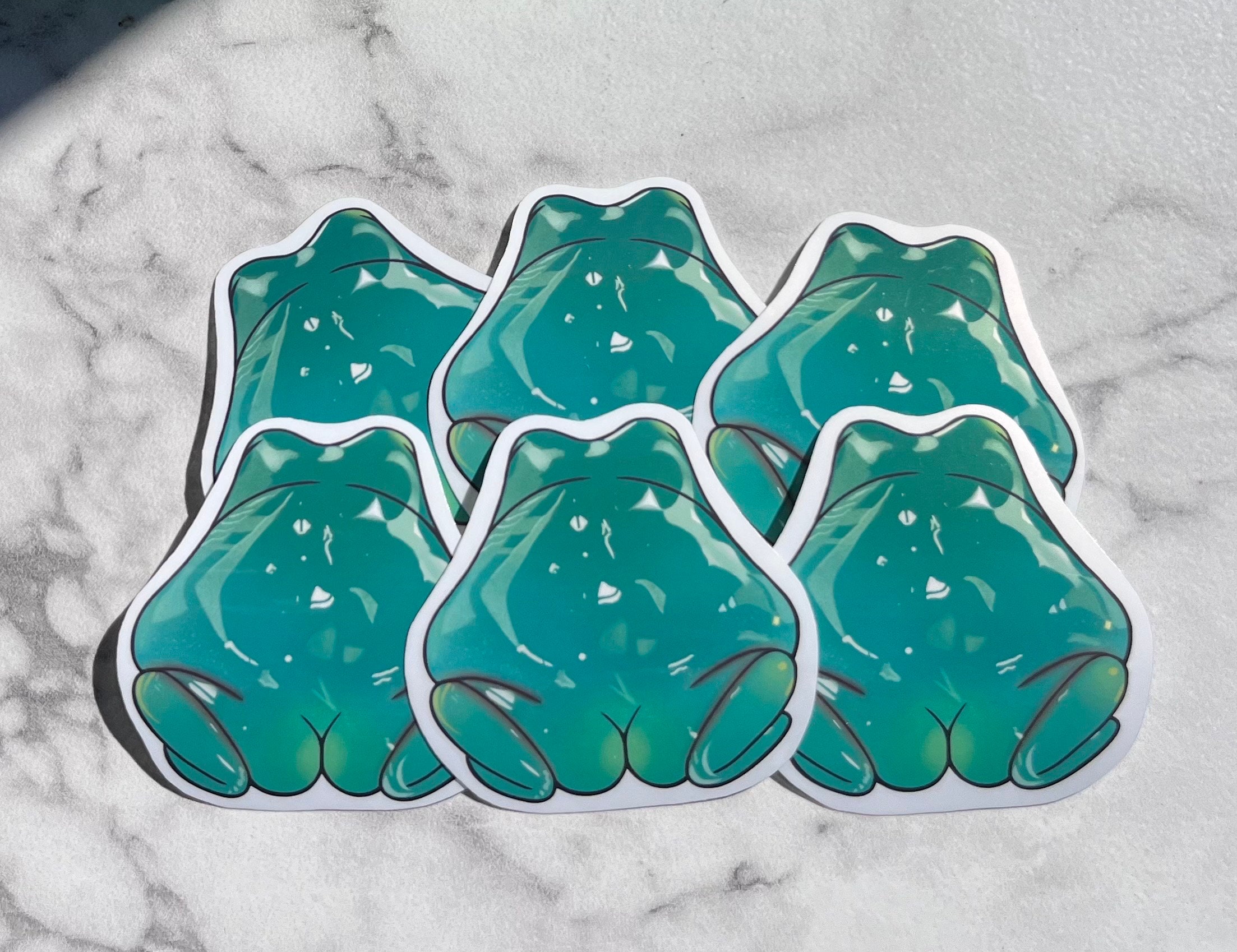 Frog Butt Sticker Funny Handmade Sticker Etsy