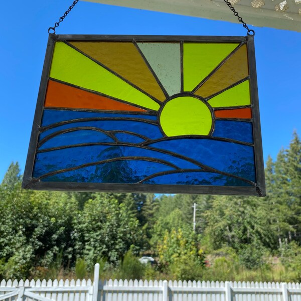 Stained Glass Sunset - Etsy
