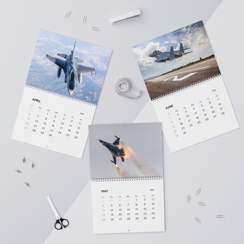 2025 Fighter Jet Wall Calendar Stunning Aircraft Photography, 11x8.5 ...