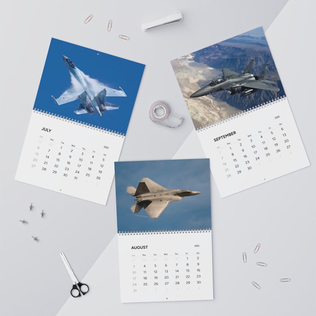 2025 Fighter Jet Wall Calendar Stunning Aircraft Photography, 11x8.5 ...
