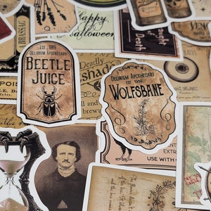 Goth Deco Dark Appcathary Sticker Mystery Stickers Punk Stationary Emo ...