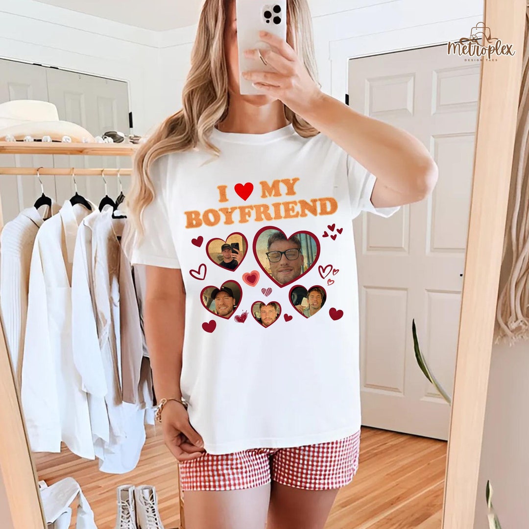Custom Boyfriend Face T-shirt: Personalized Girlfriend Gift - Etsy