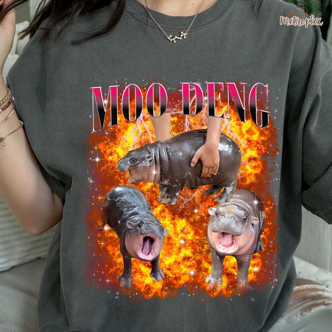 I Love Moo Deng Shirt, Hippo Cute Moo Deng Funny Tshirt, Moo Deng ...