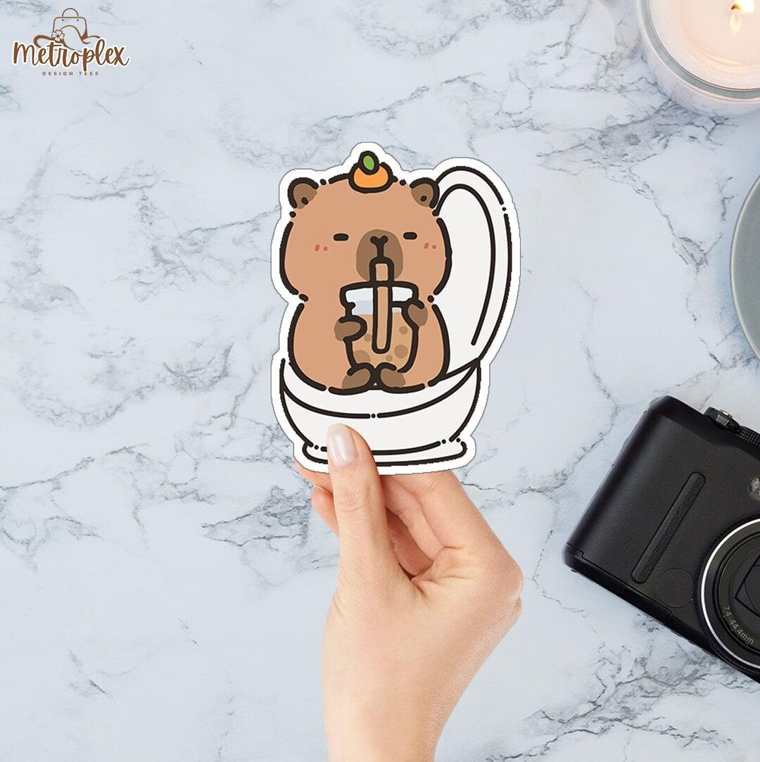 Peepee Poopoo Stickers for Water Bottle, Cute Capybara Stickers, Rodent ...